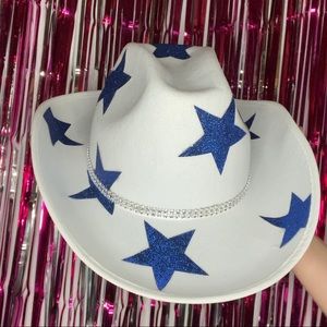 Accessories | Blue Glitter Star Cowboy Hat | Poshmark